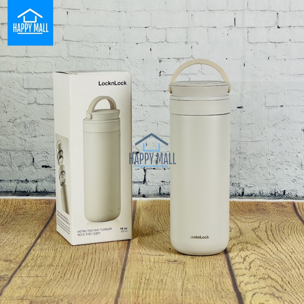 Bình giữ nhiệt LocknLock nhỏ gọn có quai xách Metro Two Way Tumbler 237ml LHC4272 , 475ml ...