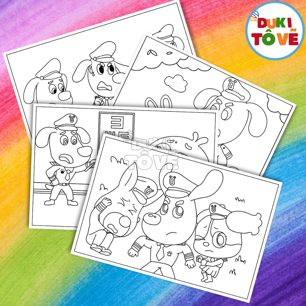 Set 12 Tranh Tô Màu Cảnh Sát Trưởng Labrador Cho Bé A5 | Shopee Việt Nam