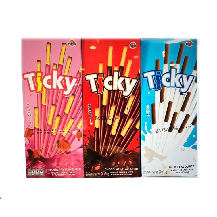 Bánh quy que Ticky bọc socola gói lẻ 18g | Shopee Việt Nam
