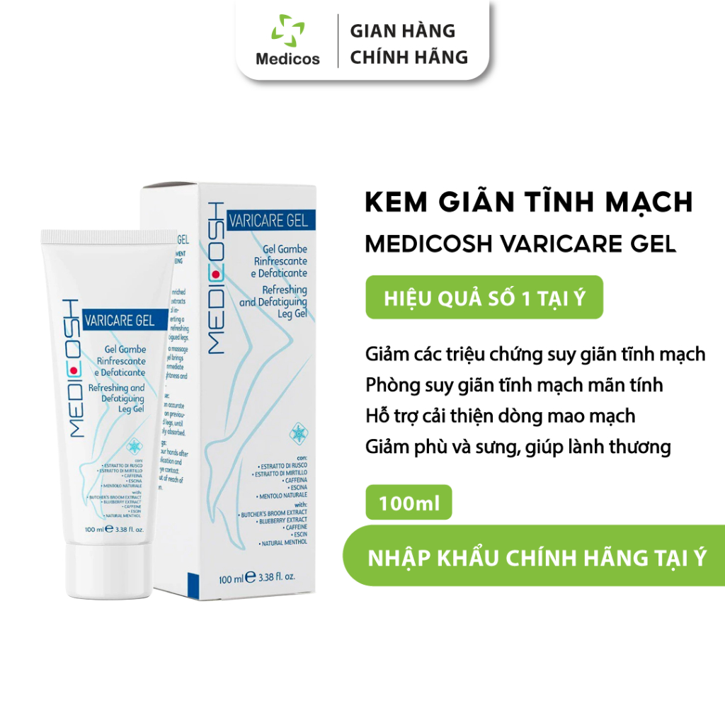 Kem Bôi Giãn Tĩnh Mạch Medicosh Varicare Gel Hiệu Quả Số 1 Tại Ý ...