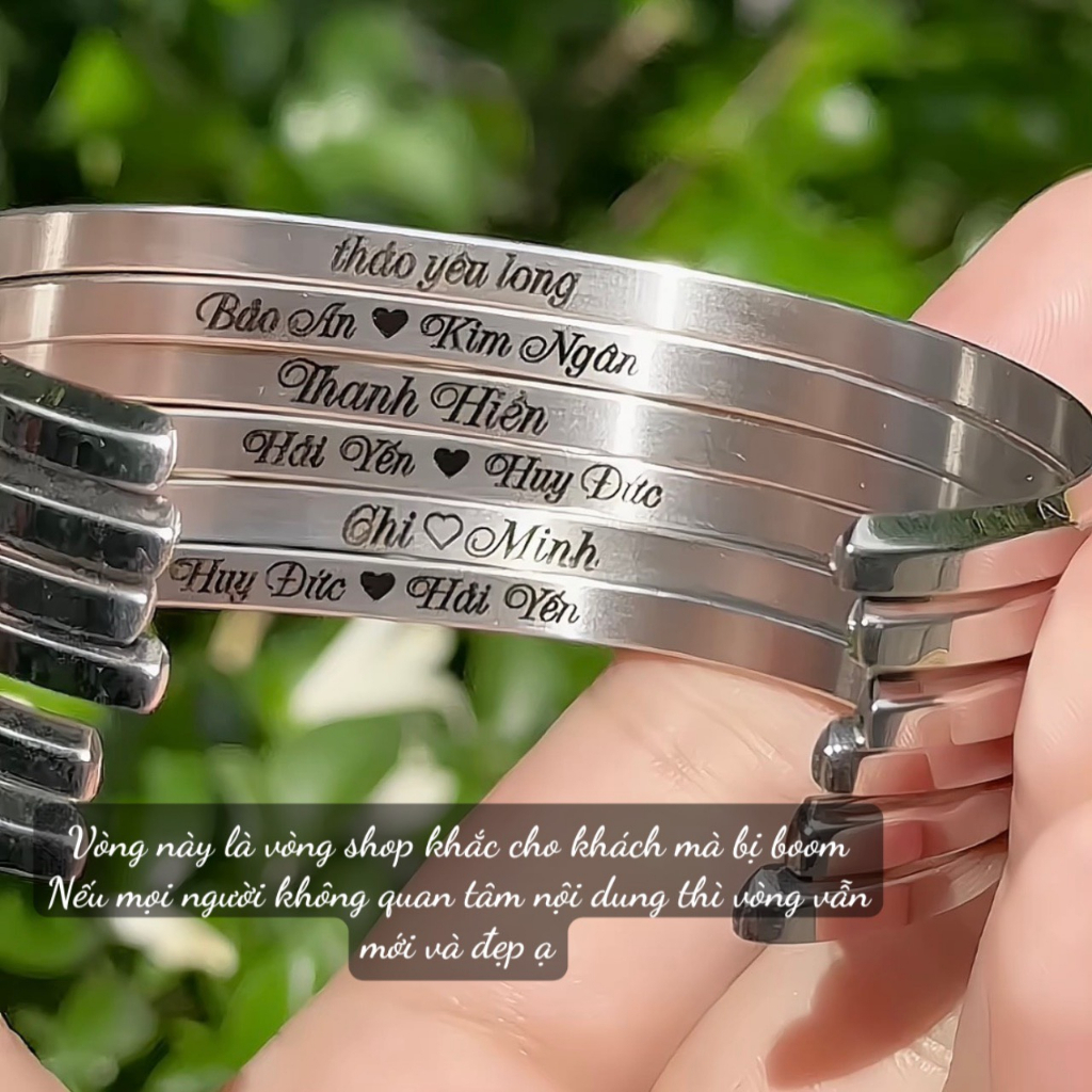 Vòng tay Cuff DW titan v1 Classic khắc tên theo yêu cầu đôi nam nữ ...