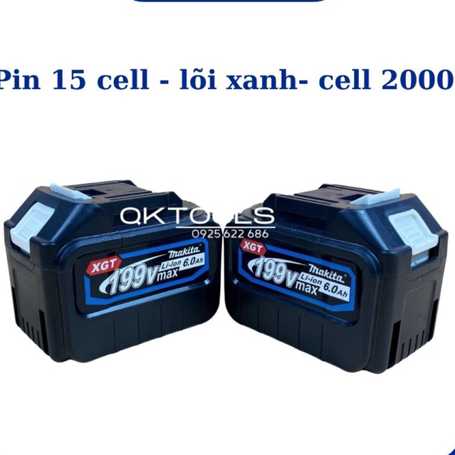 Pin máy khoan makita, pin 15 cell chân pin phổ thông, bin makita 6ah ...