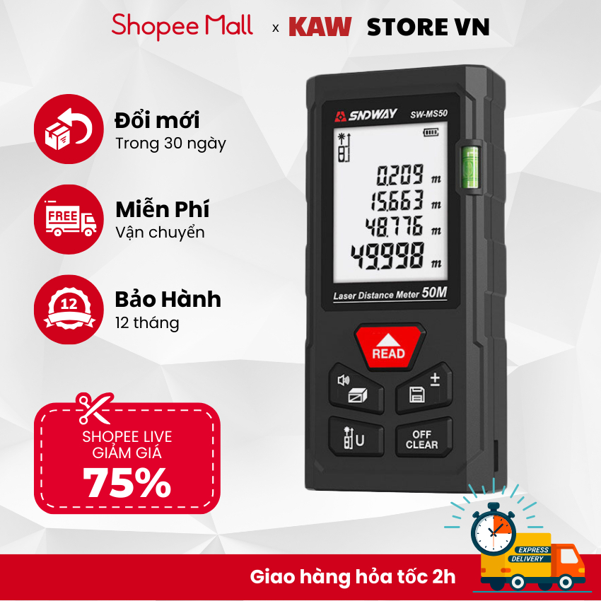 Thước đo khoảng cách bằng tia laser KAW Chính hãng | Shopee Việt Nam