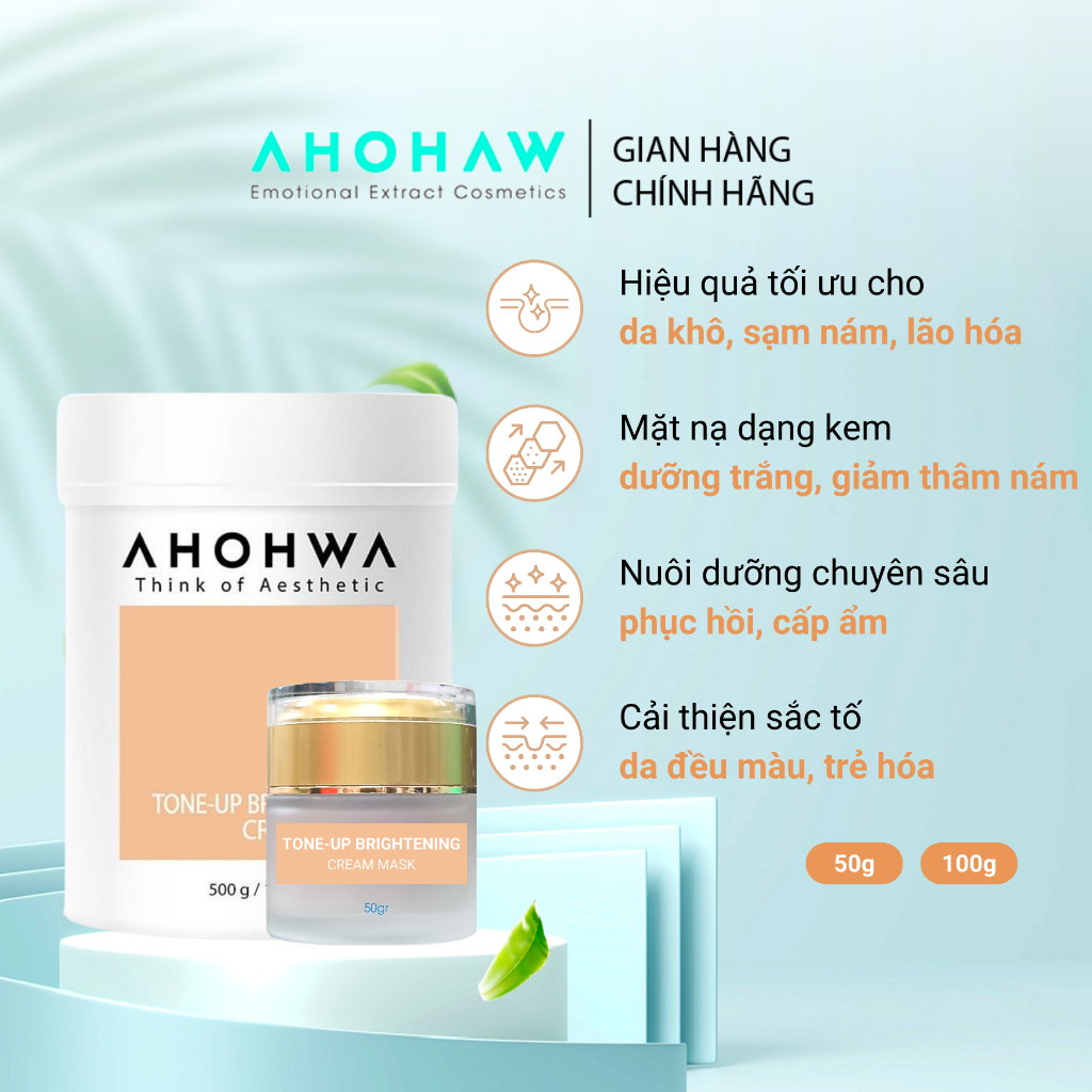 [Kèm quà] Mặt Nạ Ủ Trắng Dạng Kem Cao Cấp Ahohaw First Solution Cream ...