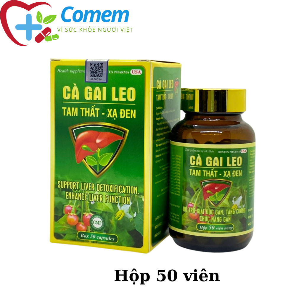Bổ gan Cà Gai Leo Tam Thất Xạ Đen ROXTECH mát gan, giải độc gan - Chai ...