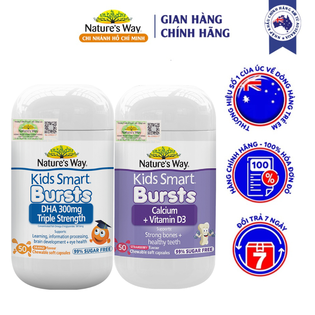 Combo Phát Triển Trí Não, Tăng Chiều Cao NATURE'S WAY Kids Smart DHA ...
