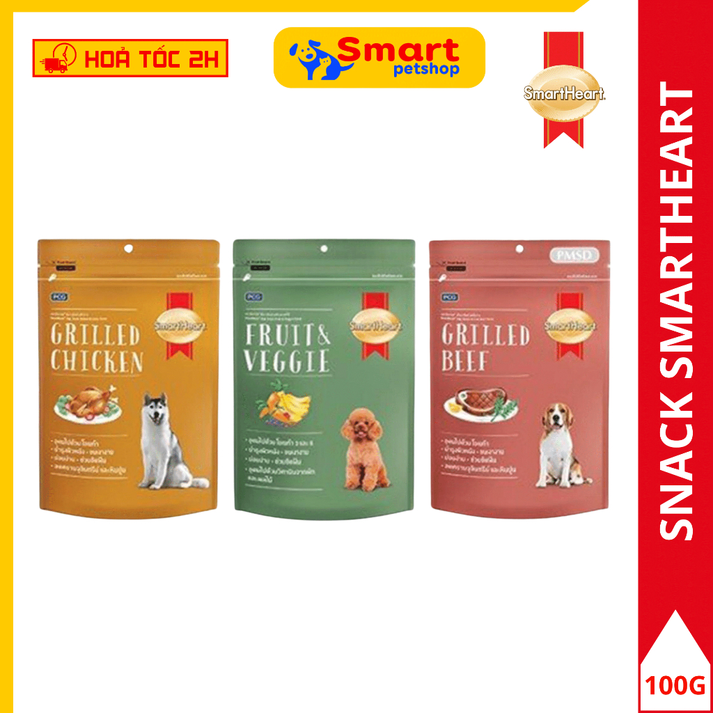 Snack Cho Chó Mọi Lứa Tuổi SmartHeart 100g - Smart Pet Shop | Shopee ...