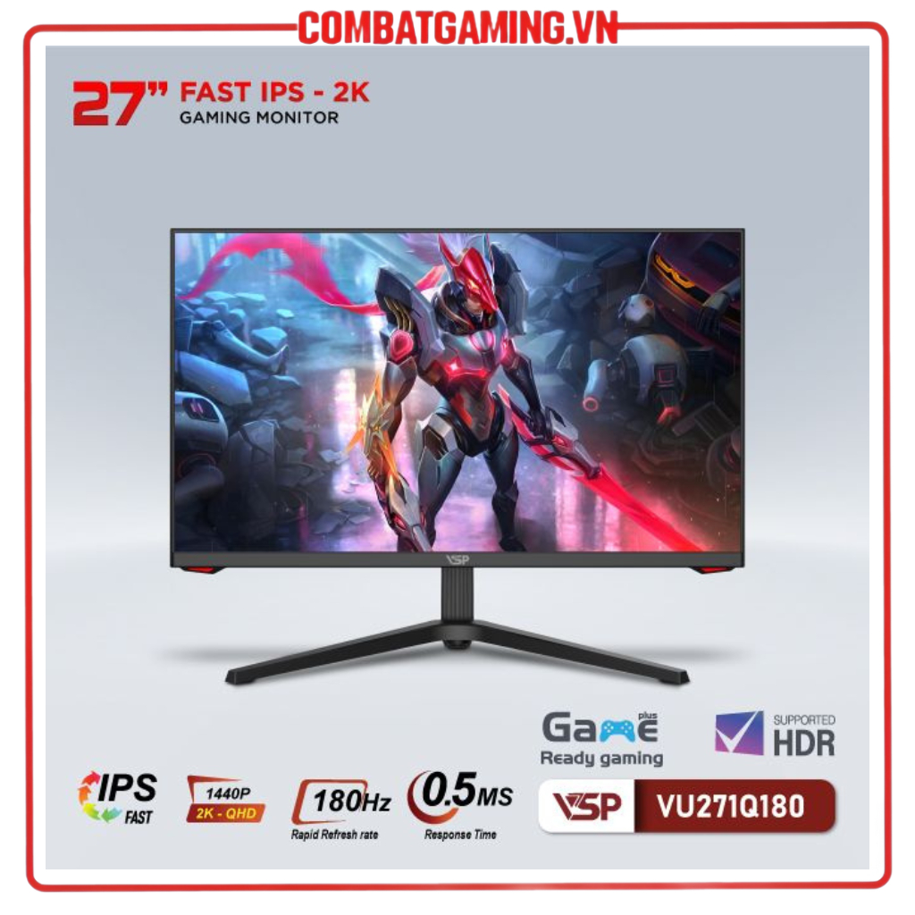 Màn Hình Gaming VSP IP2518V1 VU271Q180 CM2705H (25"-27"/FHD-2K/Fast IPS/180Hz/0.5ms/FreeSync ...