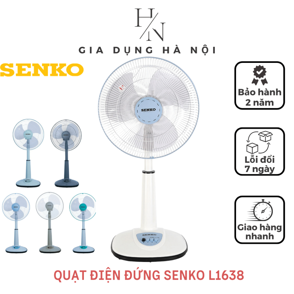 Quạt lửng Senko L1638 chính hãng - Quạt Điện Cây Đứng Lỡ - 5 Màu Sắc ...