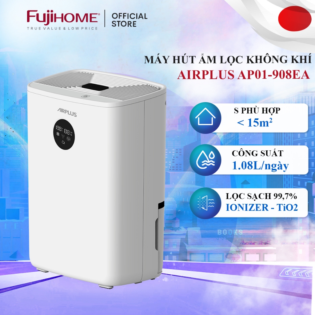 Máy hút ẩm lọc không khí 8m2 mini AIRPLUS nhập khẩu thương hiệu Mỹ ...