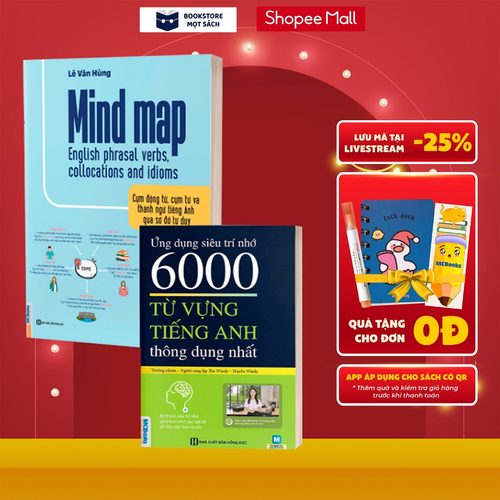 Sách - Combo Mind Map English Phrasal Verbs, Collocations and Idioms và ...