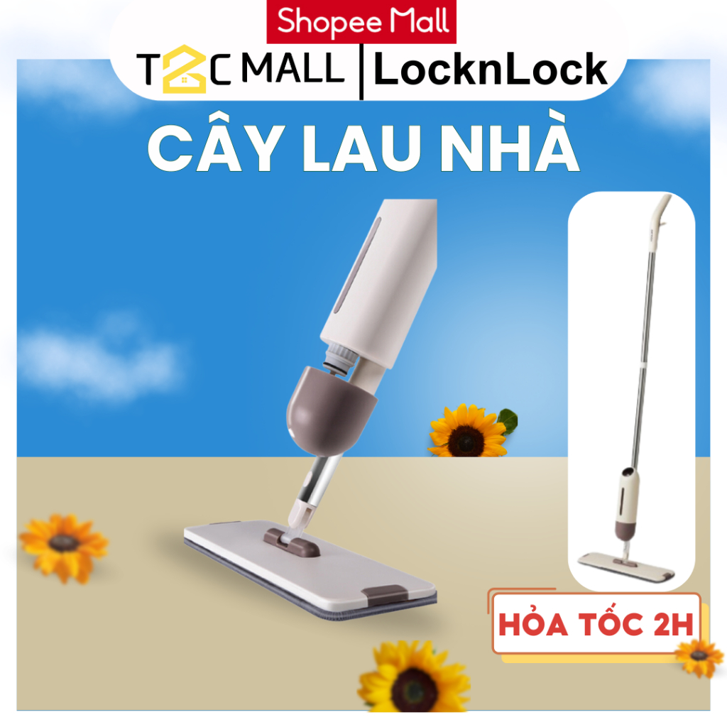 Cây Lau Nhà LocknLock Dạng Xịt Nước Lau Nhà 360 Độ Bình Xịt Lớn Phun ...