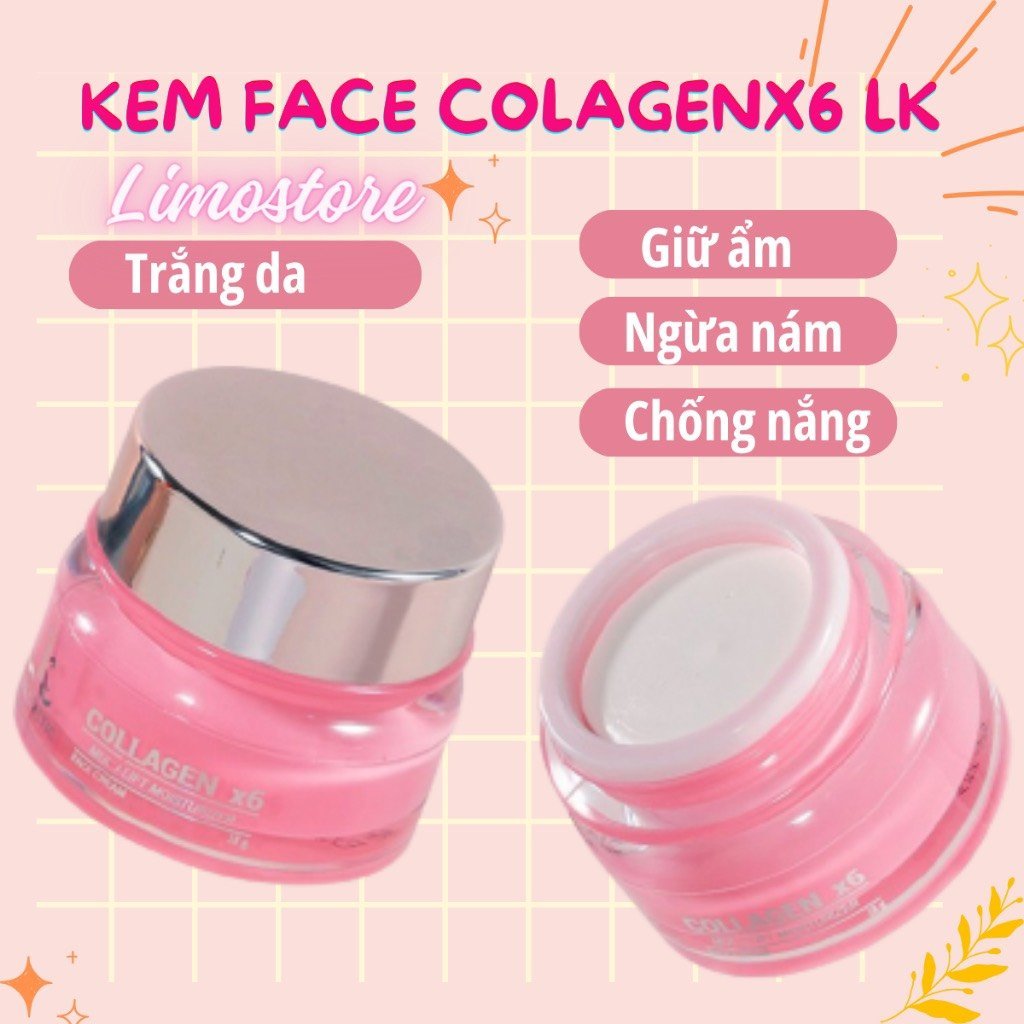 Kem Face Colagen x6 Linh Kool (LK COSMETIC) dưỡng trắng da , ngừa nám ...