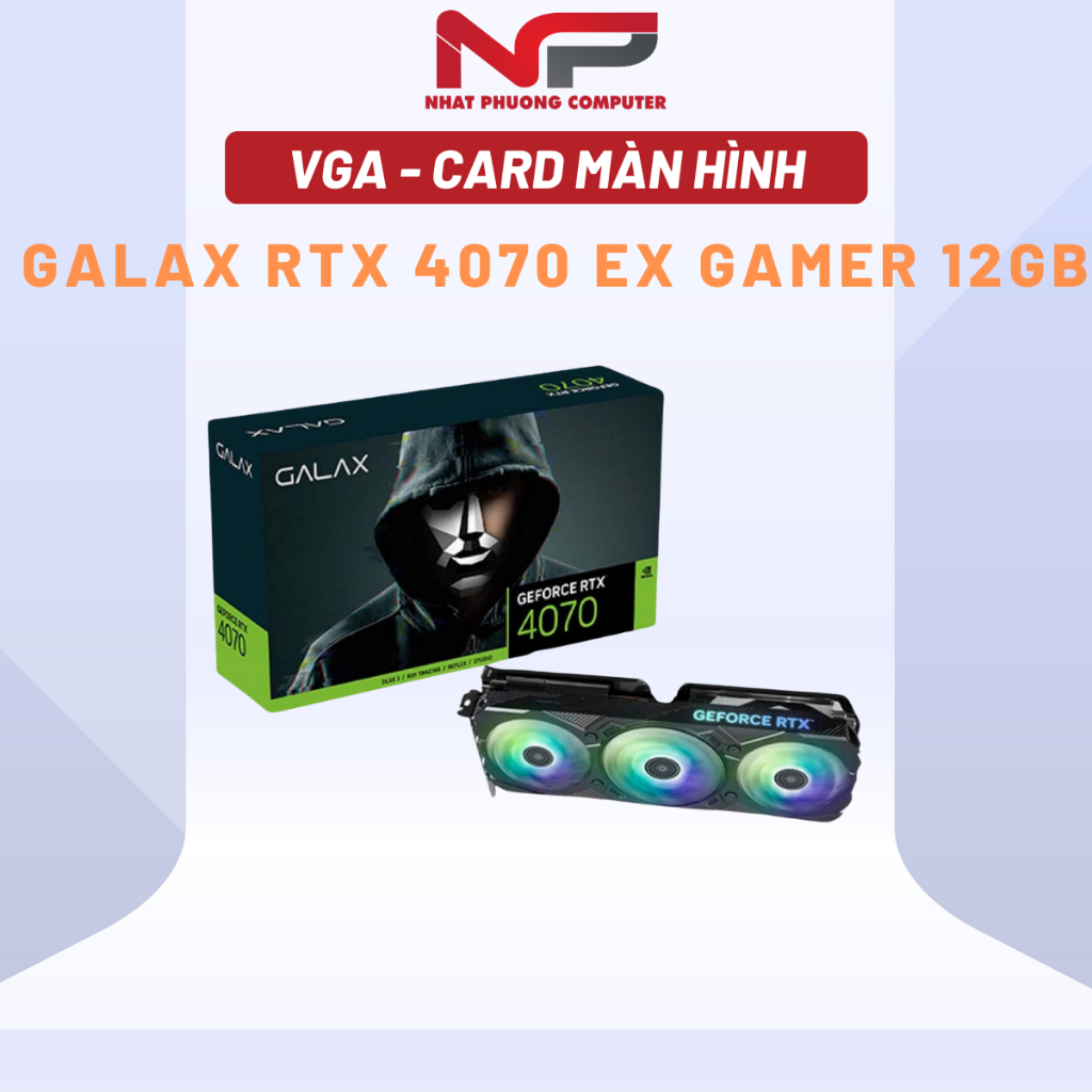VGA GALAX RTX 4070 EX Gamer 12GB - Màu Đen Trắng Hồng - Bảo Hành 36 ...