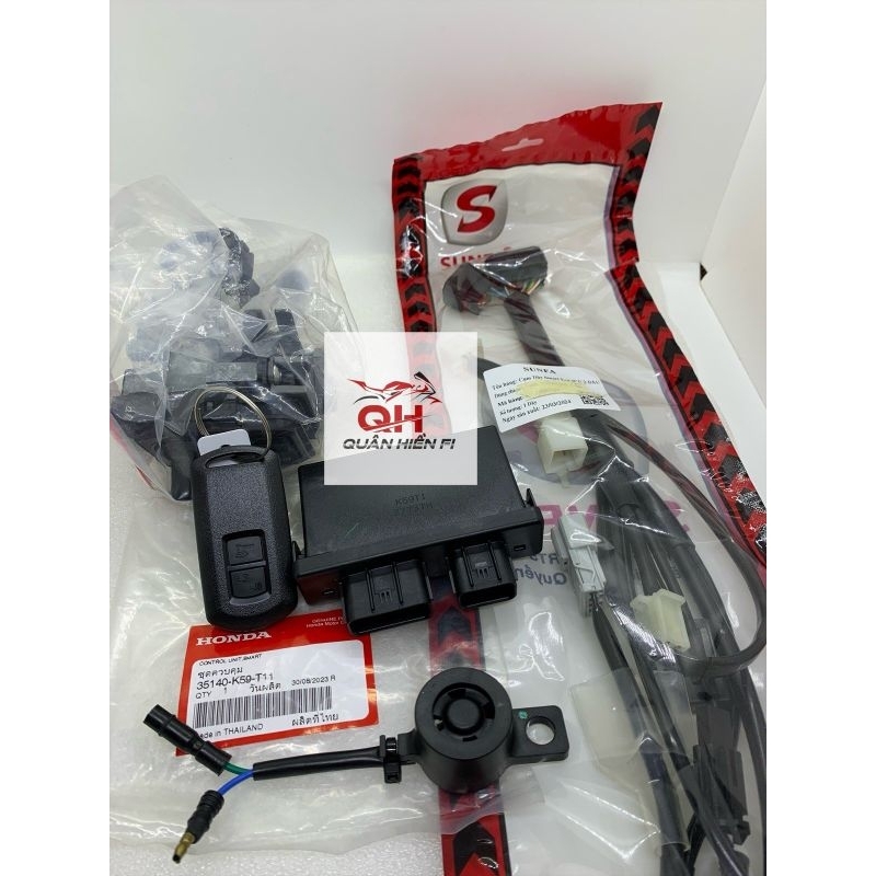 Bộ khóa smartkey Vision 14-23, Vario 16-23,SH V,Winner X, SH Mode 13-15 remote 2 nút K59 zin ...