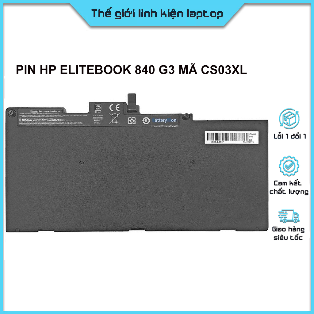 Pin laptop HP Elitebook 745 755 , 840 G3 , 840 G4 , 850 G3 , 820 G4 , ZBook 15U G3 G4 – 840 G3 ...