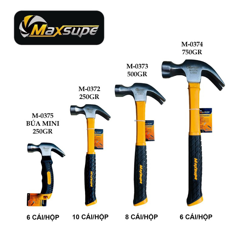 Búa Đóng Nhổ Đinh MAXSUPE 250gr, 500gr,750gr Siêu Tiện Dụng Trong Gia ...