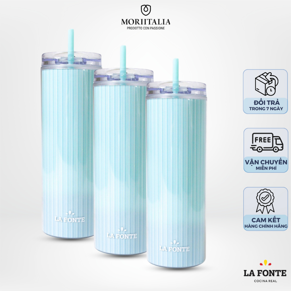 Ly giữ lạnh 2 lớp La Fonte, Dung tích 630ml, Chất liệu PP cao cấp, An toàn tuyệt đối ...