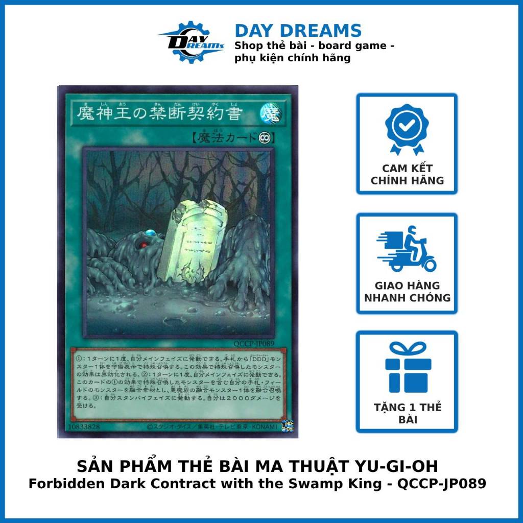 Thẻ bài Yugioh! Forbidden Dark Contract with the Swamp King - QCCP-JP089 - Super rare | Shopee ...