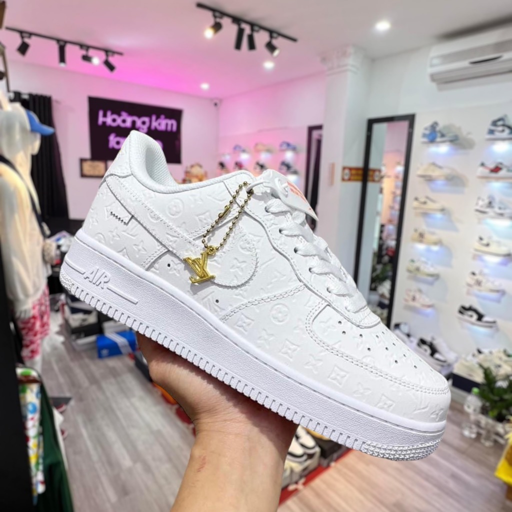 Giày AF1 LV Trắng, Giày thể thao Air Force mix LV trắng bản cao cấp ...