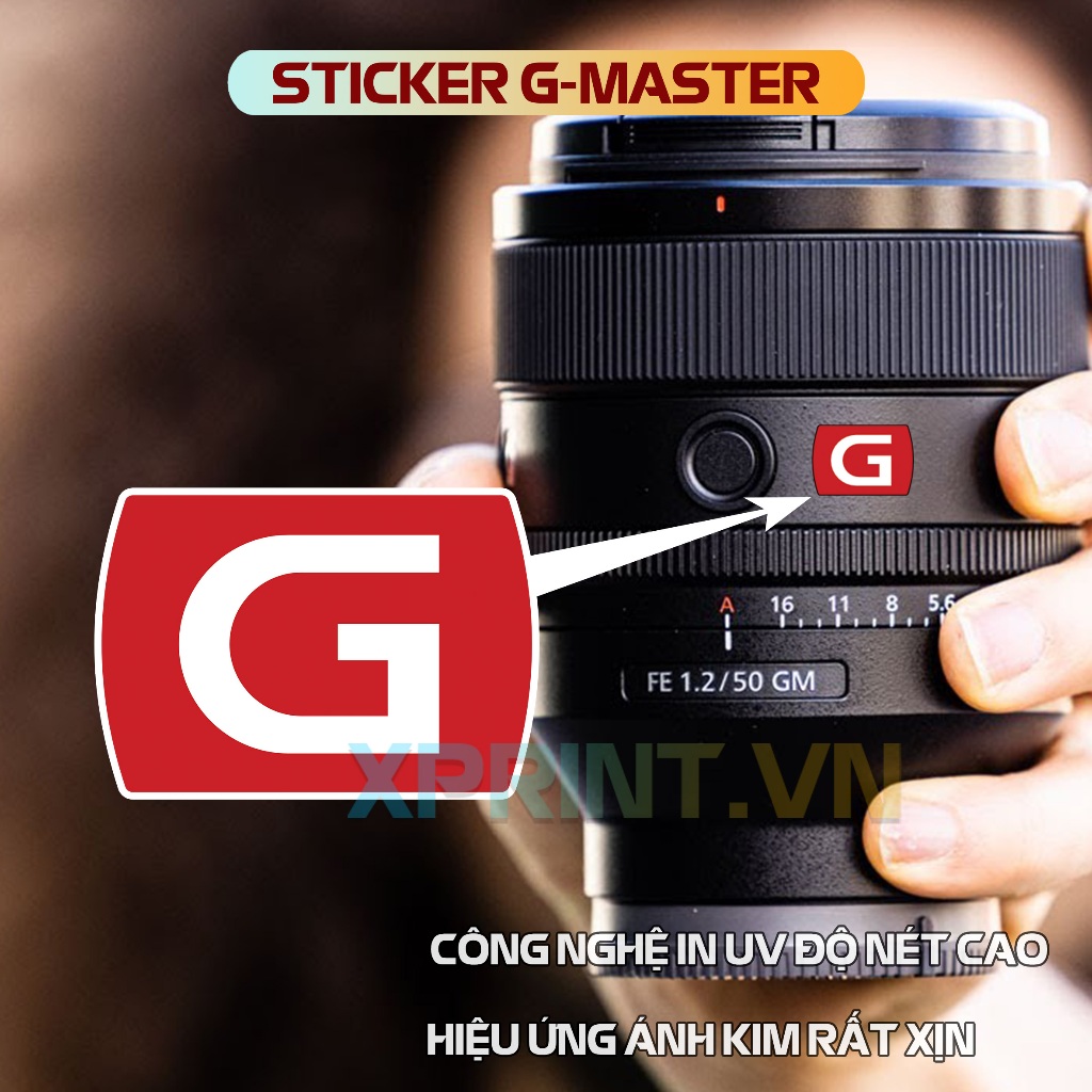 Sticker dán G-Master, dán trang trí cho ống kính máy ảnh, in sắc nét ...