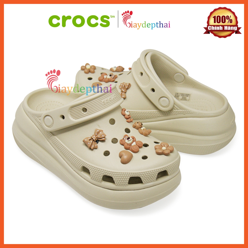 [HÀNG XỊN] Giày Sục Nhựa CROCS CRUSH đế cao 7cm siêu êm (tặng 10 ...