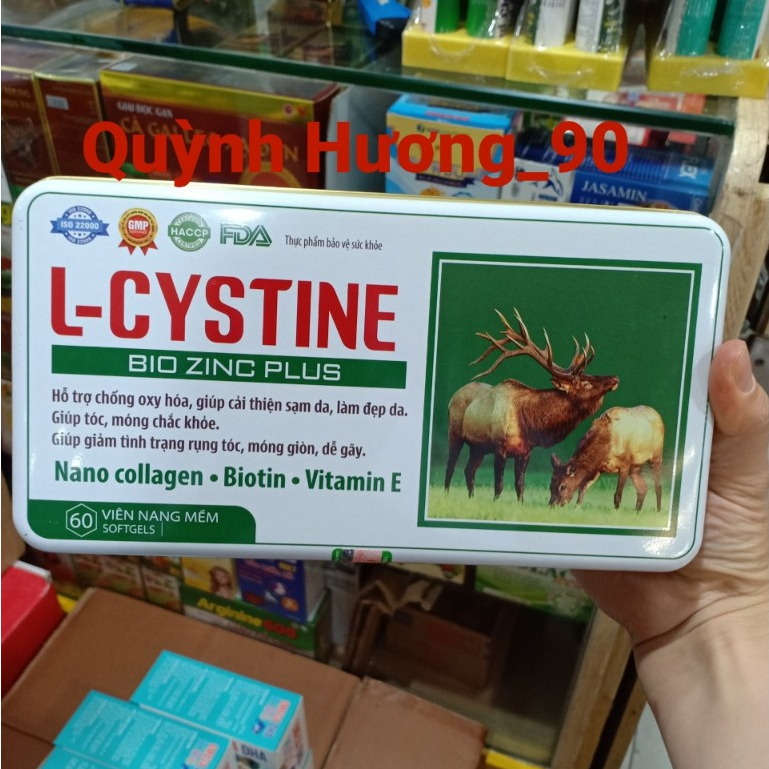 Viên uống L-CYSTINE BIO ZINC PLUS hộp 60 viên giúp đẹp da,chống lão hóa ...