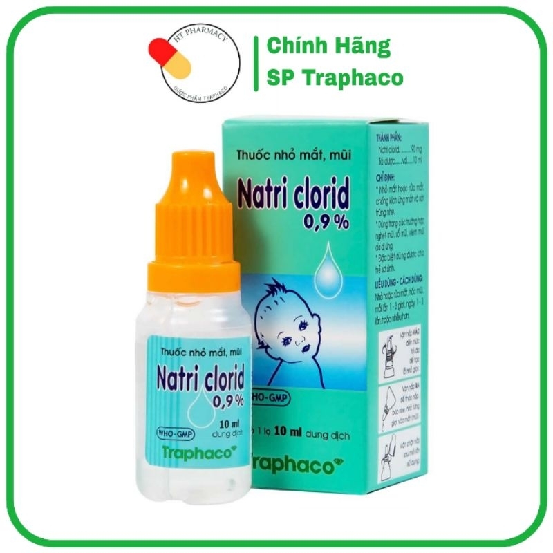 LỐC 10 LỌ NƯỚC NHỎ MẮT MŨI NATRI CLORID TRAPHACO | Shopee Việt Nam