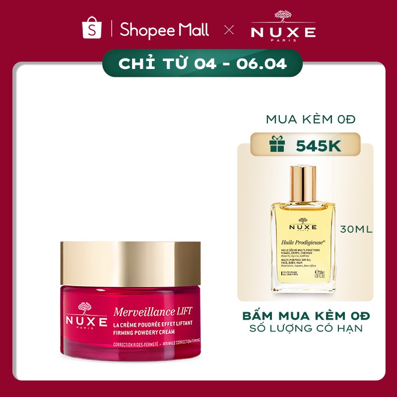 Kem dưỡng nâng cơ và chống lão hóa chuyên sâu cho da dầu và da hỗn hợp NUXE Merveillance LIFT ...