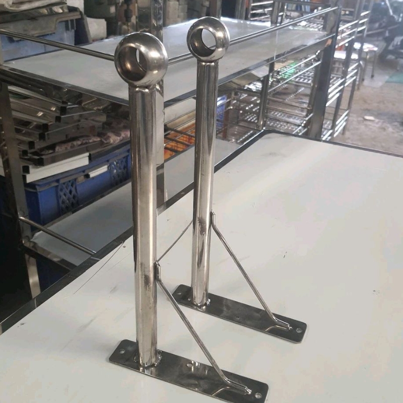 Combo 2 bass inox xỏ ống tròn o22mm/o25mm/o32mm bắt tường ra 25cm , có ...