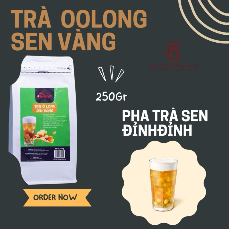 [freeship] trà olong sen vàng VINSAF 250gr nguyên liệu pha chế | Shopee Việt Nam