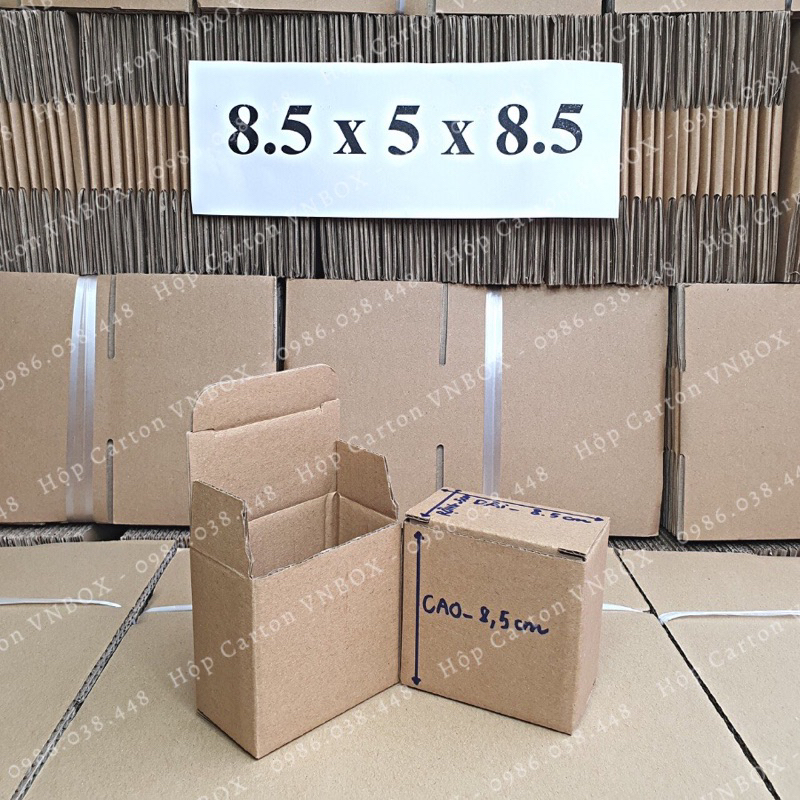 8.5x5x8.5 Combo 10 hộp carton đóng hàng size nhỏ, hộp giấy gói hàng ...