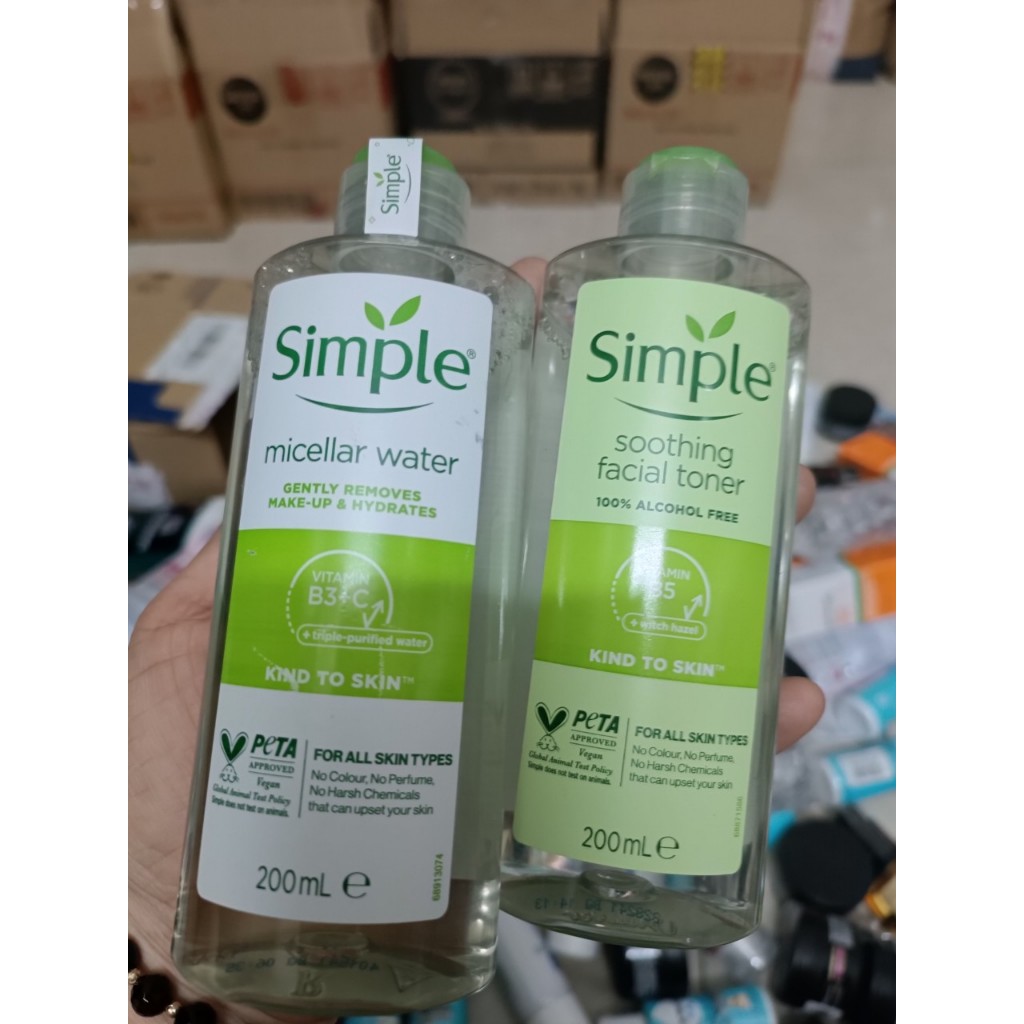 Nước tẩy trang/ TONER Simple Micellar Water Gently Removes Make Up ...
