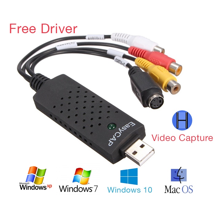 Cáp thu dữ liệu Easy Capture USB 2.0 ghi chương trình TV-VCD-DVD-Camera ...