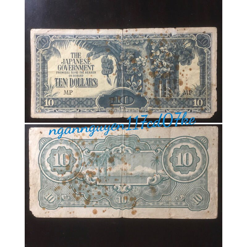 Tờ sưu tầm 10 Dollars Cây chuối - Quân đội Nhật “Banana Money” Japanese ...