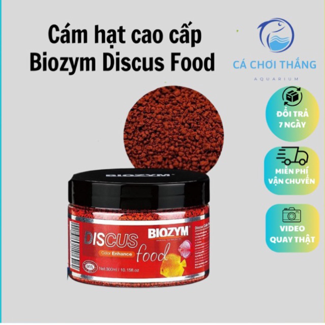 Cám hạt cao cấp Biozym Discus (140g) kích màu cho cá cảnh cực tốt ...