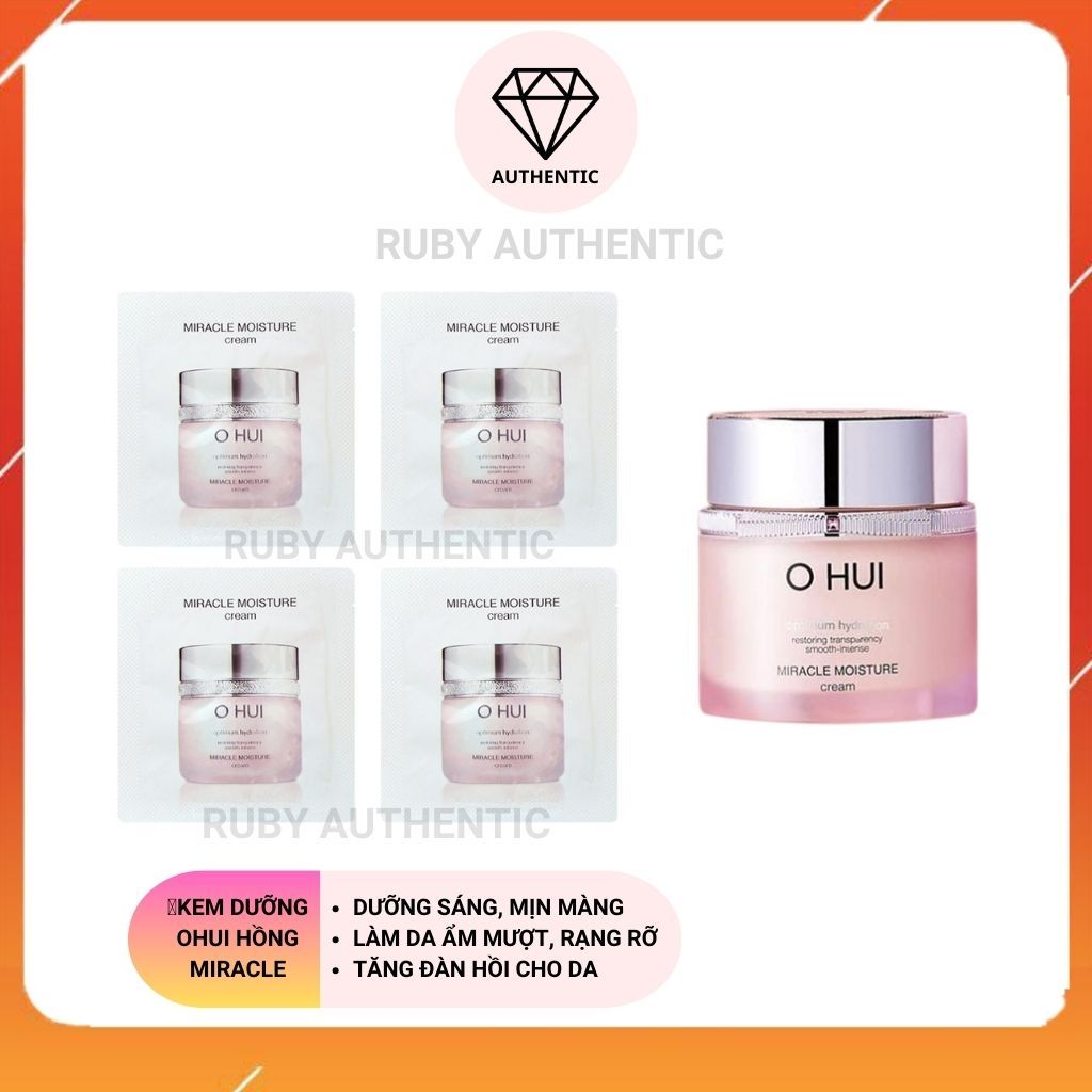 Gói sample Kem Ohui hồng dưỡng ẩm chuyên sâu, làm trắng, căng bóng da ...