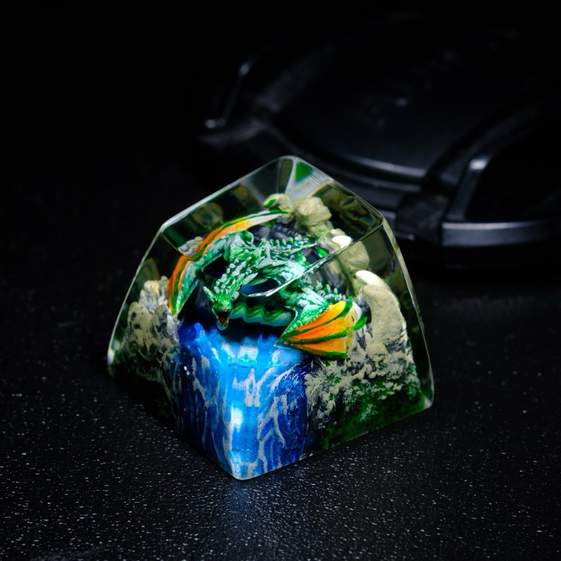 Nút bàn phím cơ Dragon.Keycap resin Dragon.Keycap artisan Dragon ...