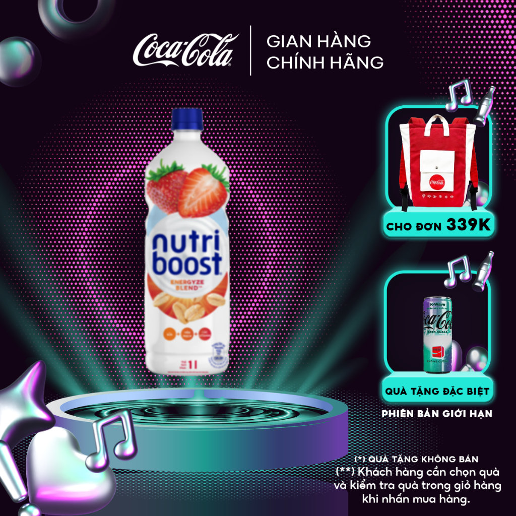 Chai Sữa Nutriboost Thế Hệ Mới Hương Dâu 1l/Chai Coca-Cola Official ...