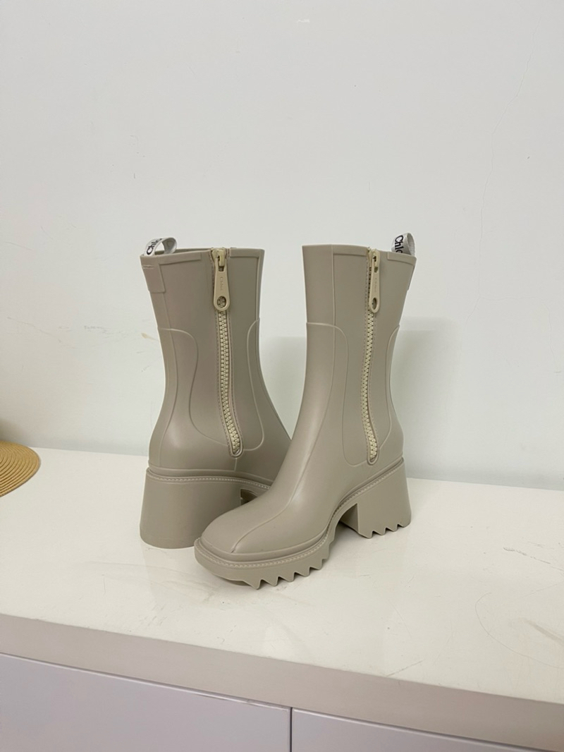[ THANH LÝ ] GIÀY BOOTS NHỰA CAO GÓT KÉO ZIP ĐẾ VUÔNG CAO 5CM / GIÀY CŨ SECONDHAND / BỐT CAO GÓT ...