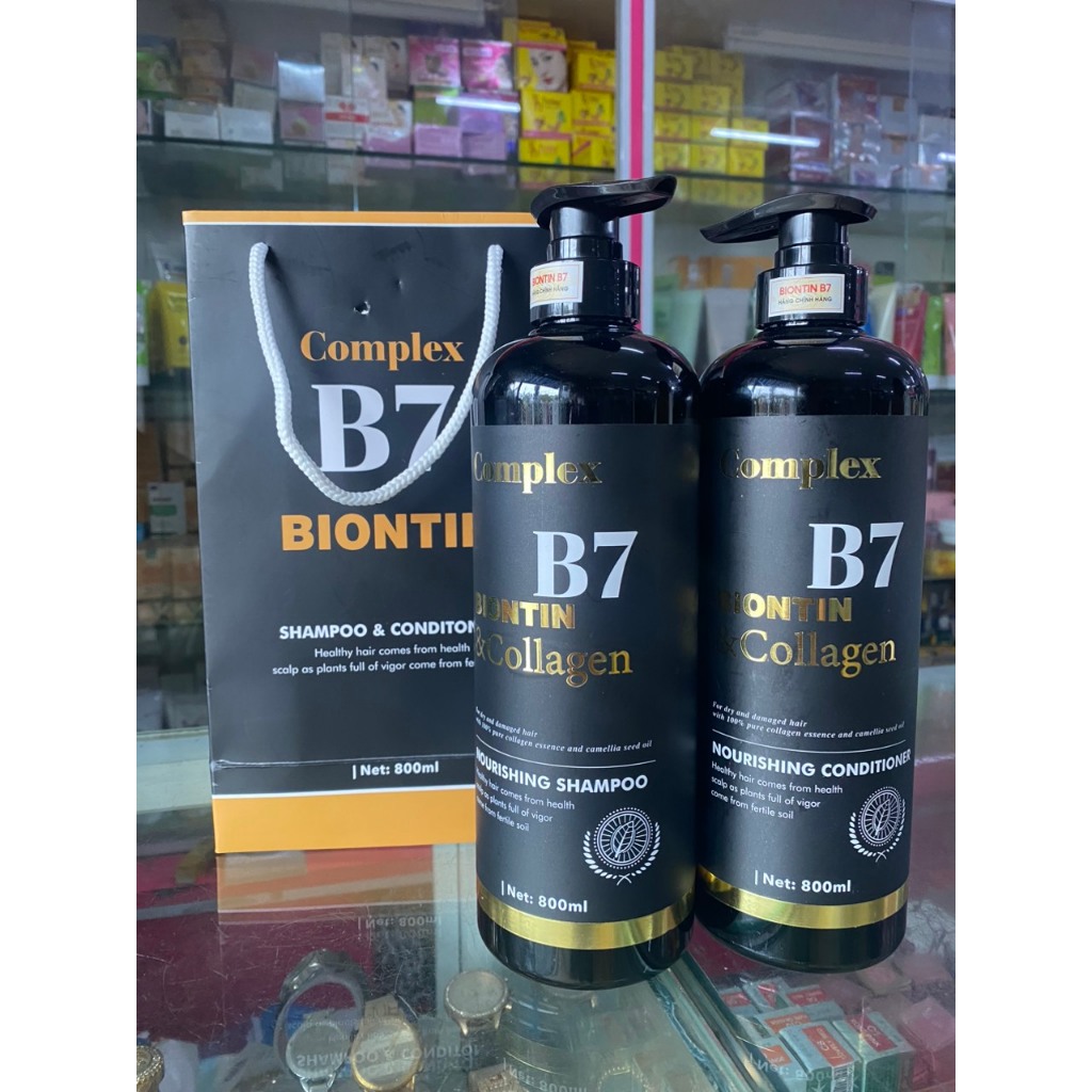 DẦU GỘI XẢ BIOTIN Collagen B7 Complex 800ml | Shopee Việt Nam