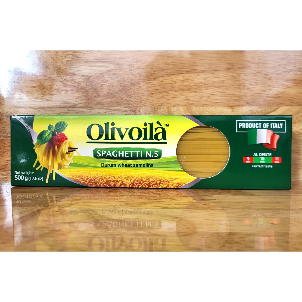 OLIVOILA [Hộp 500g] MÌ Ý SỐ 5 [Italia] No 5 Spaghetti Durum wheat ...