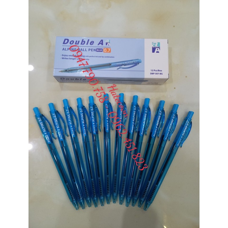 (SIÊU KHUYẾN MÃI ) Combo 12 cây Bút Bi Alpine Double A Thái Lan màu ...