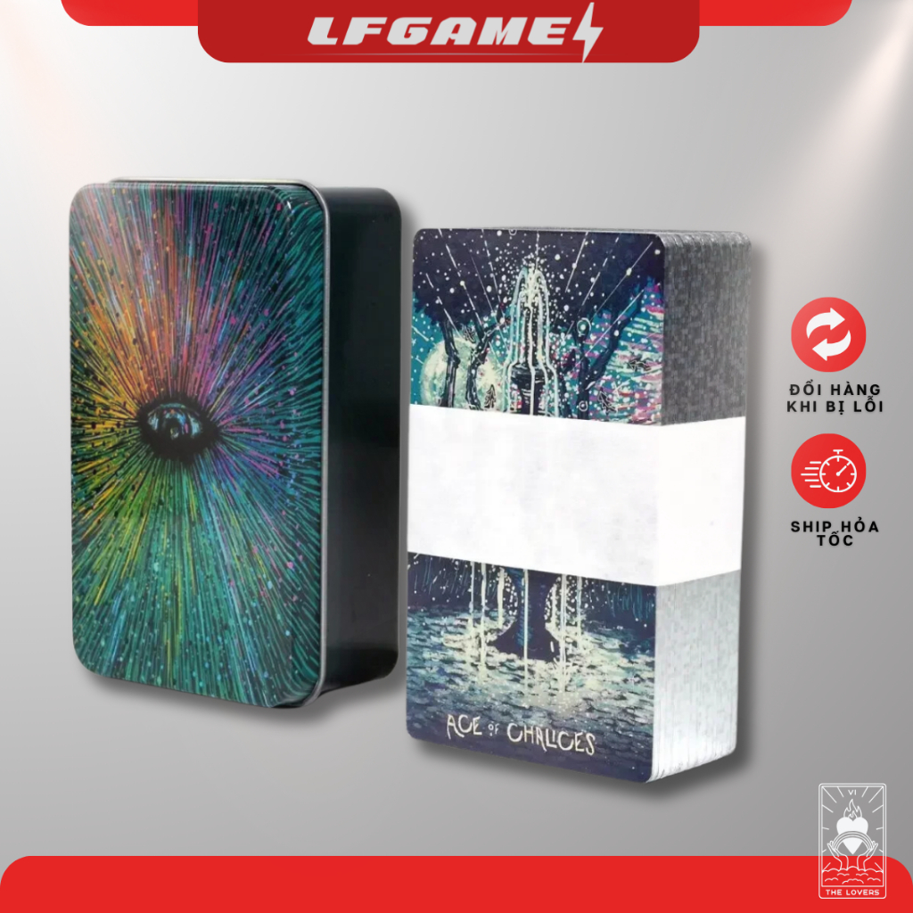 [Mạ Cạnh + TẶNG ĐÁ] Bộ bói bài The PRISMA VISION TAROT oracle Hộp Thiếc ...