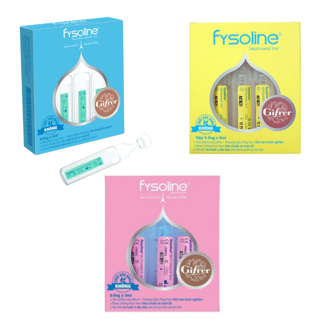 Nước Muối Sinh Lý Kháng Khuẩn Pháp Fysoline Hypertonic Solution hỗ trợ ...