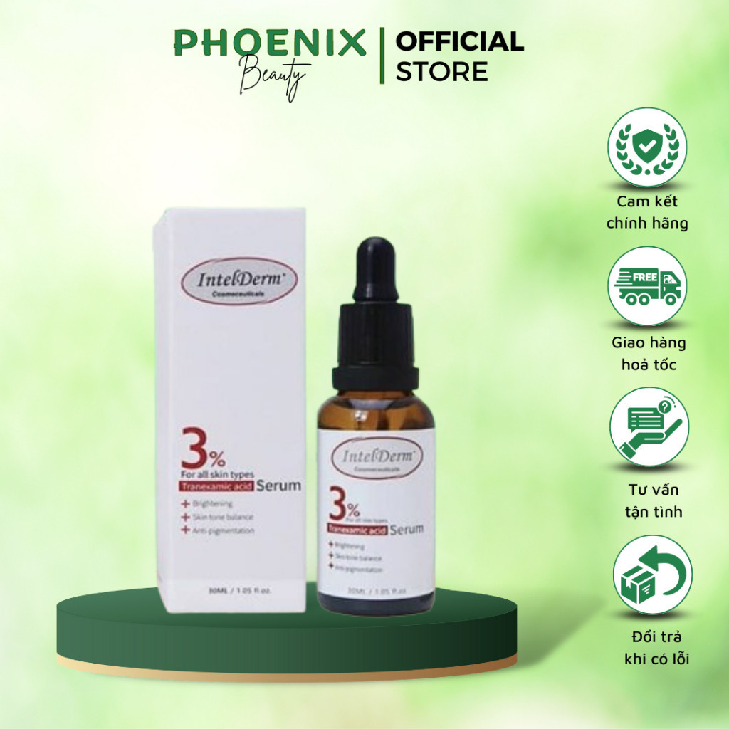 Combo Serum Giảm Thâm Nám, Dưỡng Ẩm Phục Hồi Da Intelderm Tranexamic ...