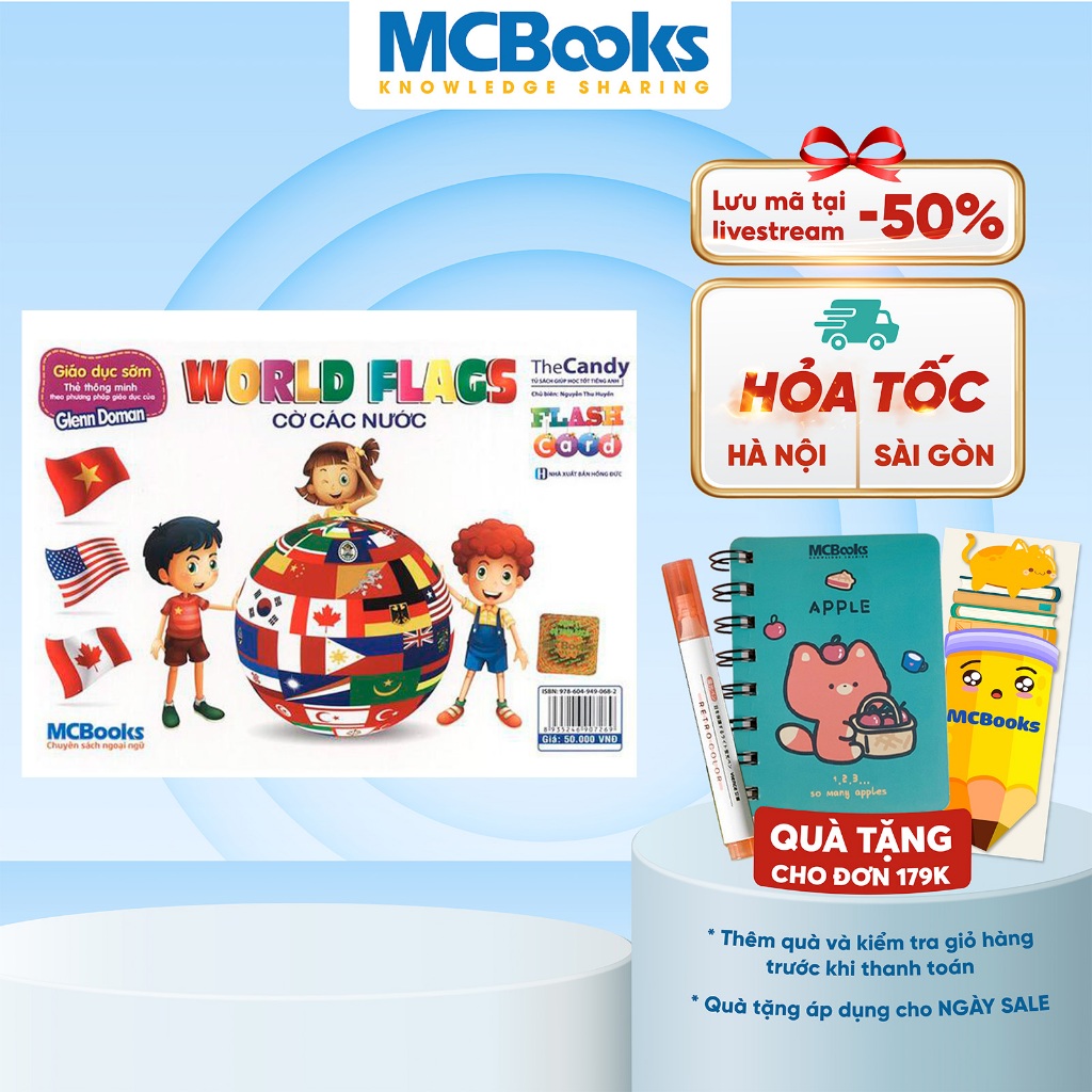 Flashcard - World flags - Cờ các nước - MCBooks | Shopee Việt Nam