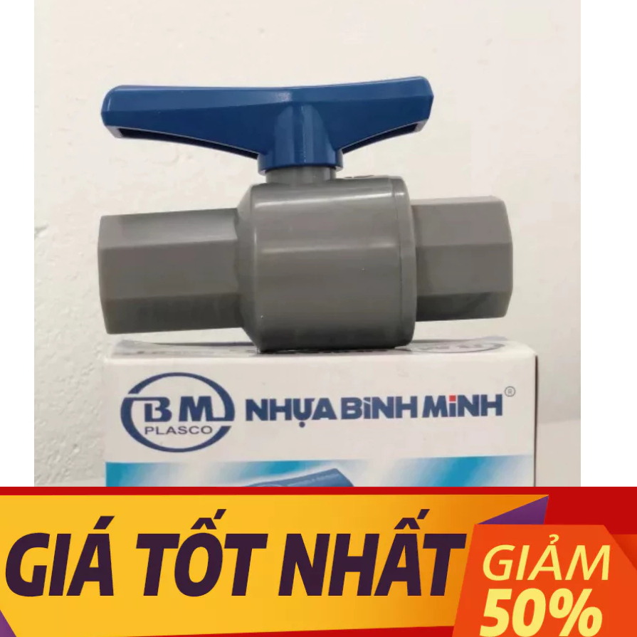 Van nhựa, van khóa nước Bình Minh PVC phi 21,27,34,42,49,60- Hàng chính ...