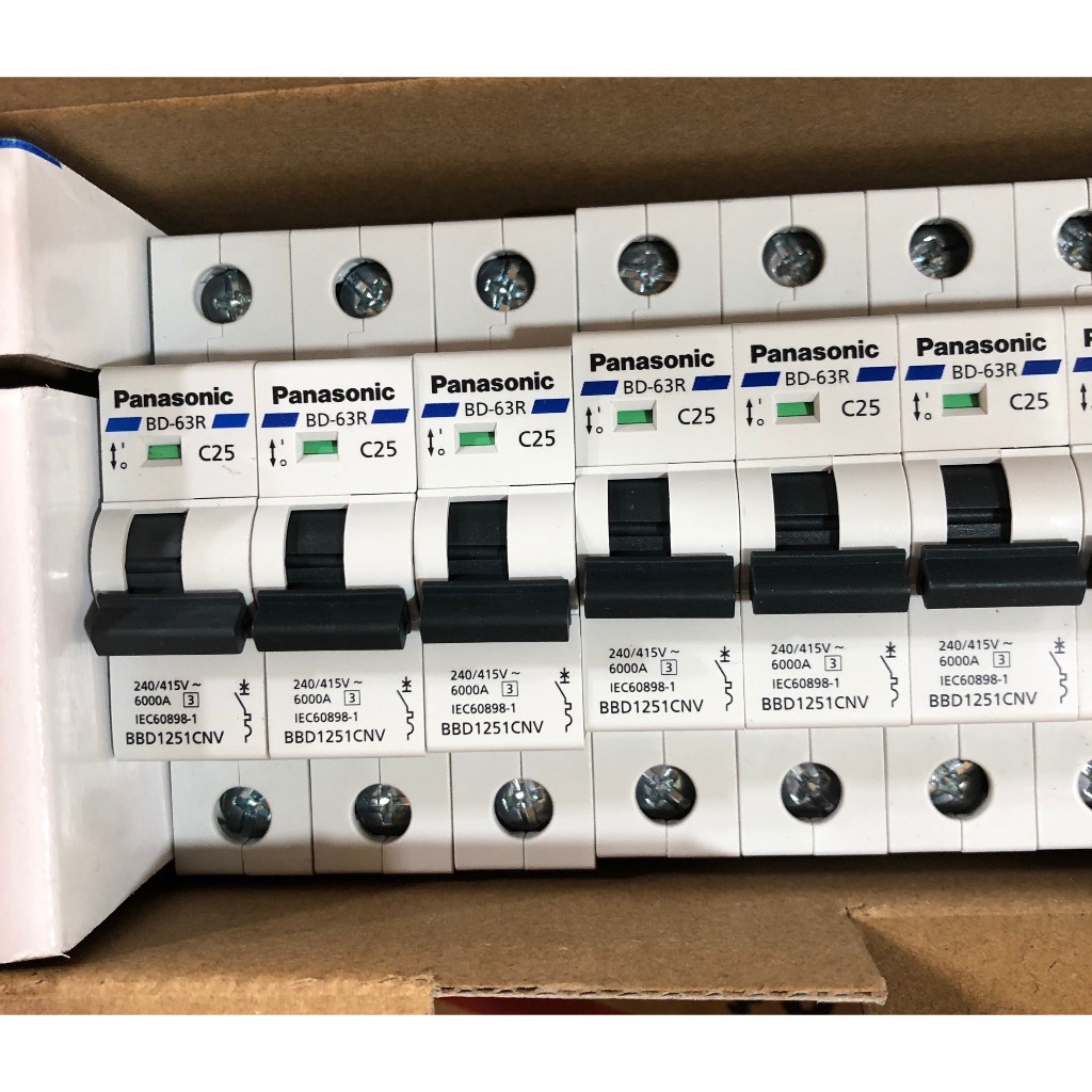 (MCB PANASONIC HÀNG CHÍNH HÃNG)Cầu dao tự động Aptomat MCB CB 1 Tép 1P 1 Pha 16A 20A 25A 32A 40A ...