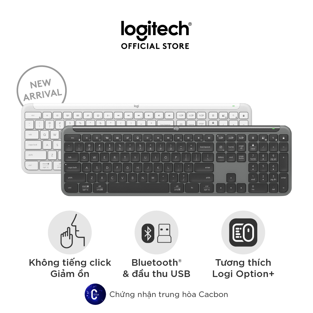 Bàn phím không dây Logitech K950 Signature Slim - Kết nối đa thiết bị ...